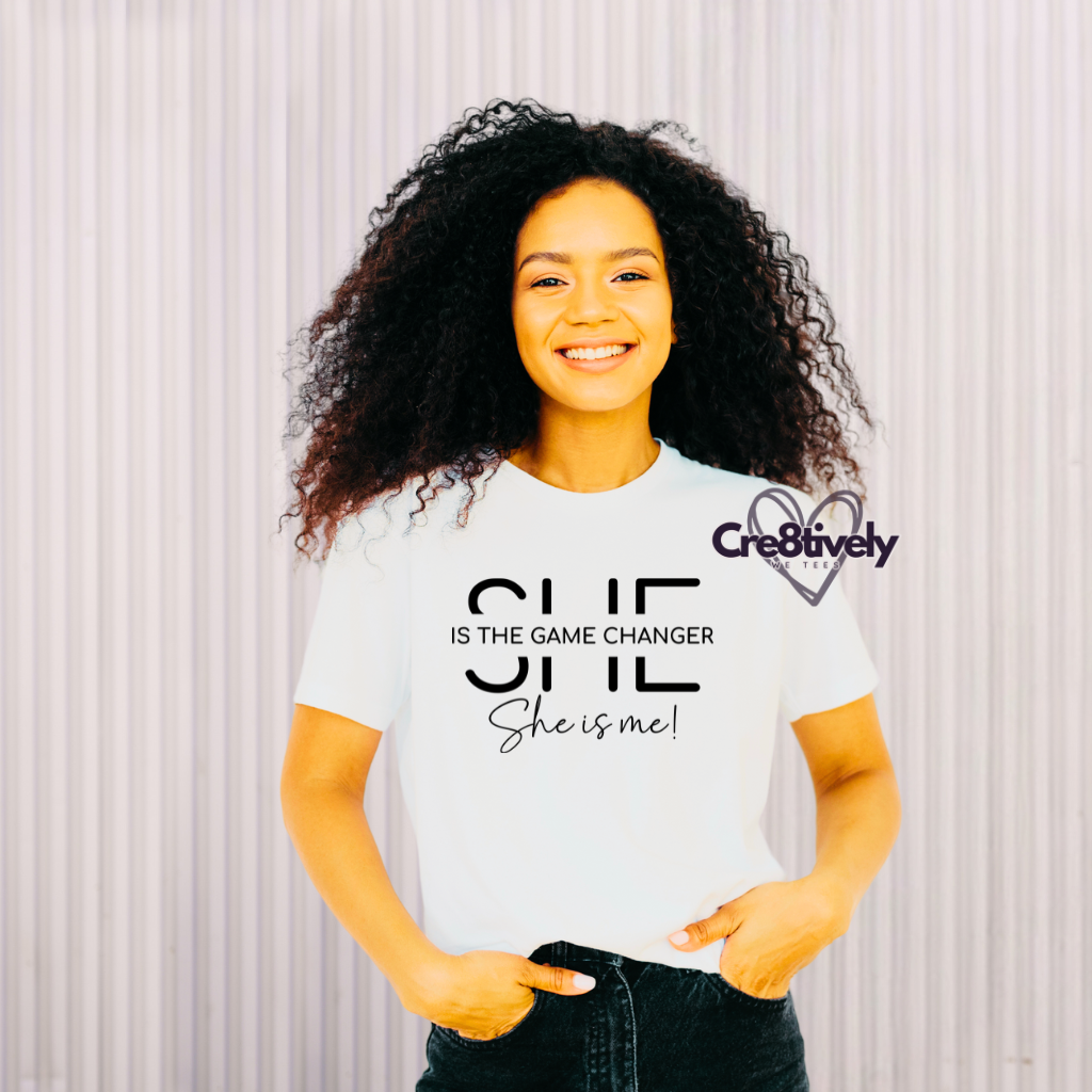 She is the Game Changer T-shirt – Cre8tively We Tees